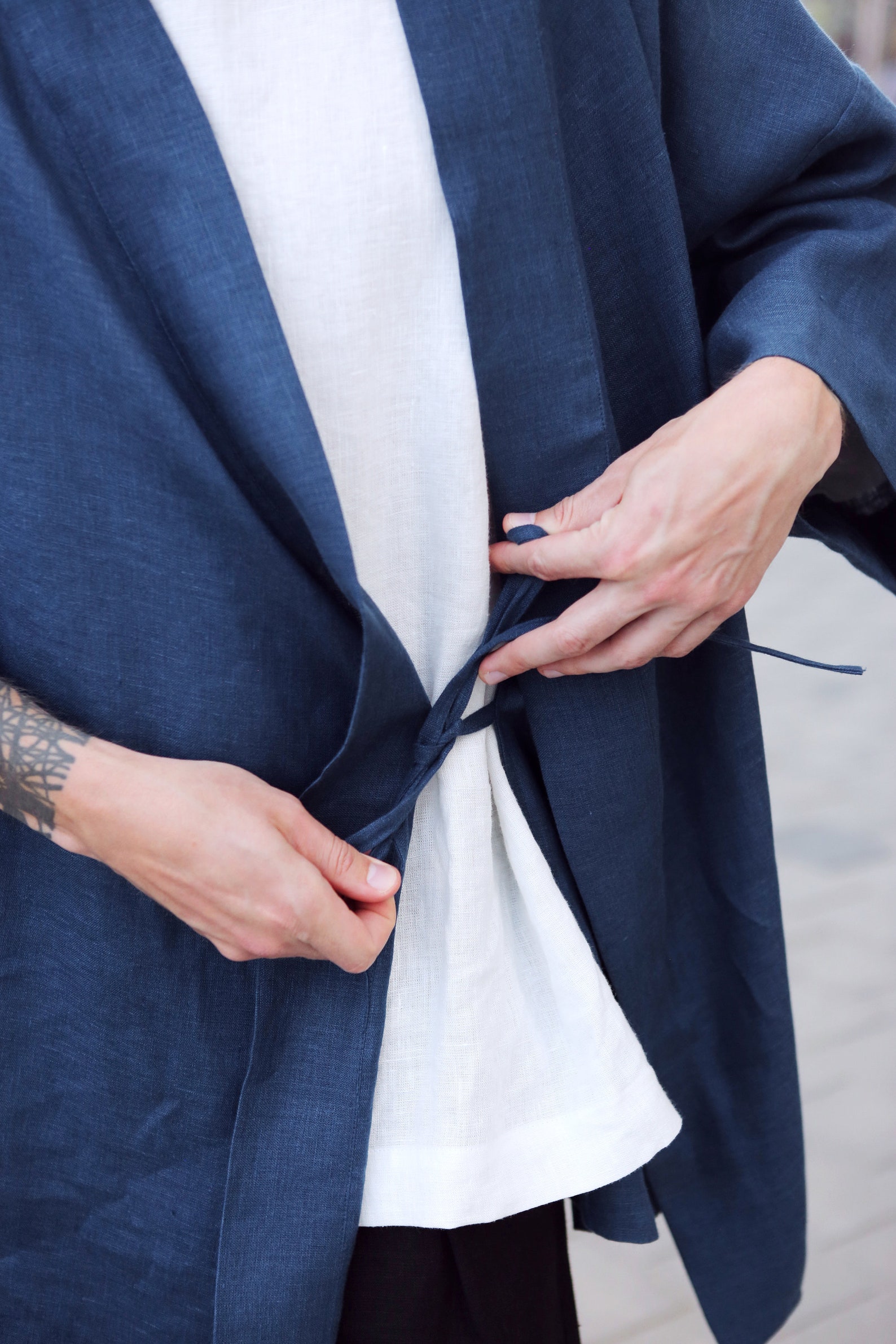 Mens Linen Kimono Navy Blue Kimono Men Handmade Cardigan - Etsy