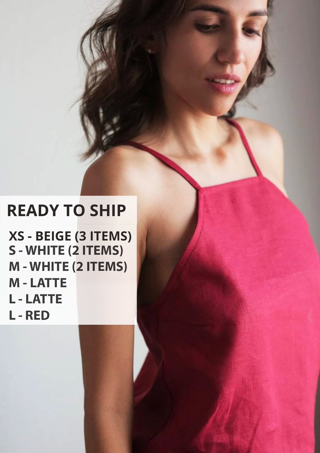 Strap Linen Top, READY TO SHIP Summer Linen Top, Simple Lace Top, Top ...