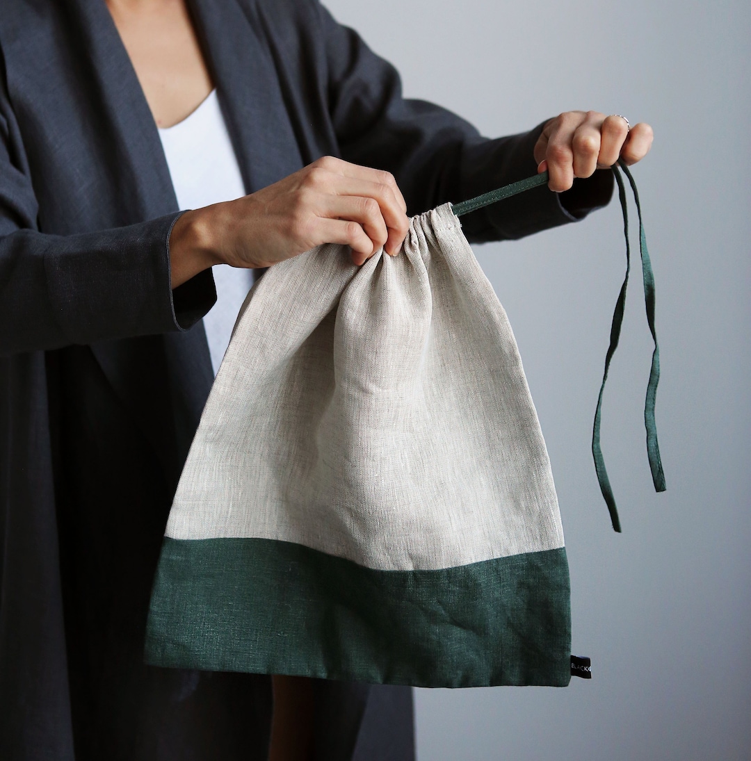 Linen Organic Bag, Zero Waste Bag, Organic Linen Shopper, Gift Bag ...