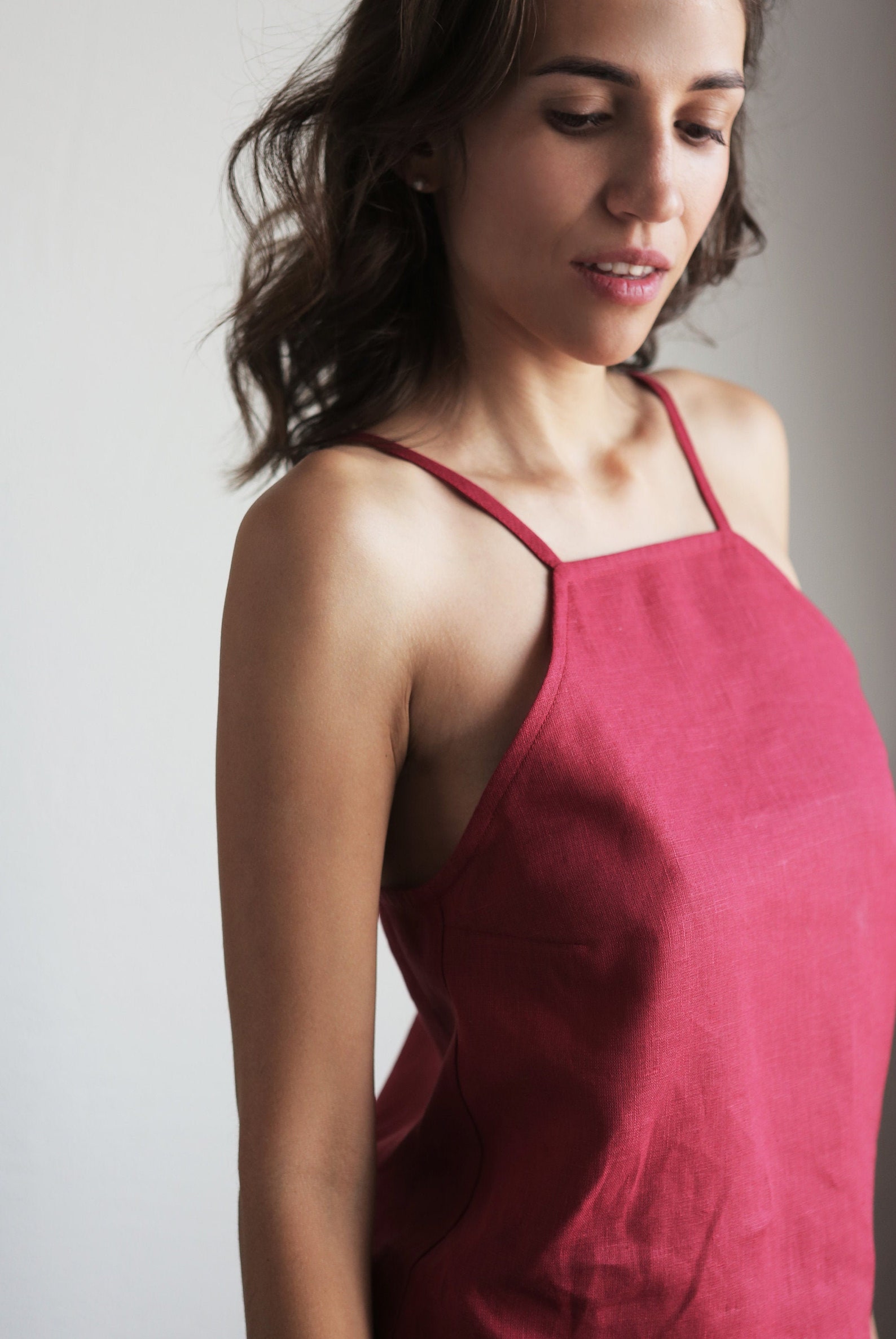 Strap Linen Top Summer Linen Top Simple Lace Top Top Linen - Etsy