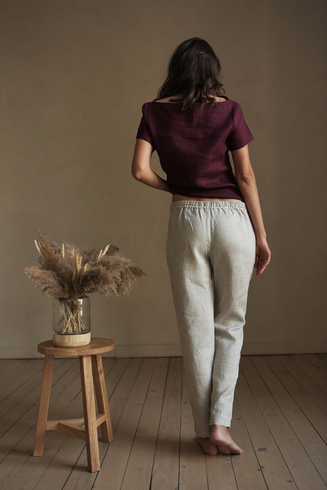 Pure Linen Pants Summer Pants Linen Trousers Natural Flax - Etsy