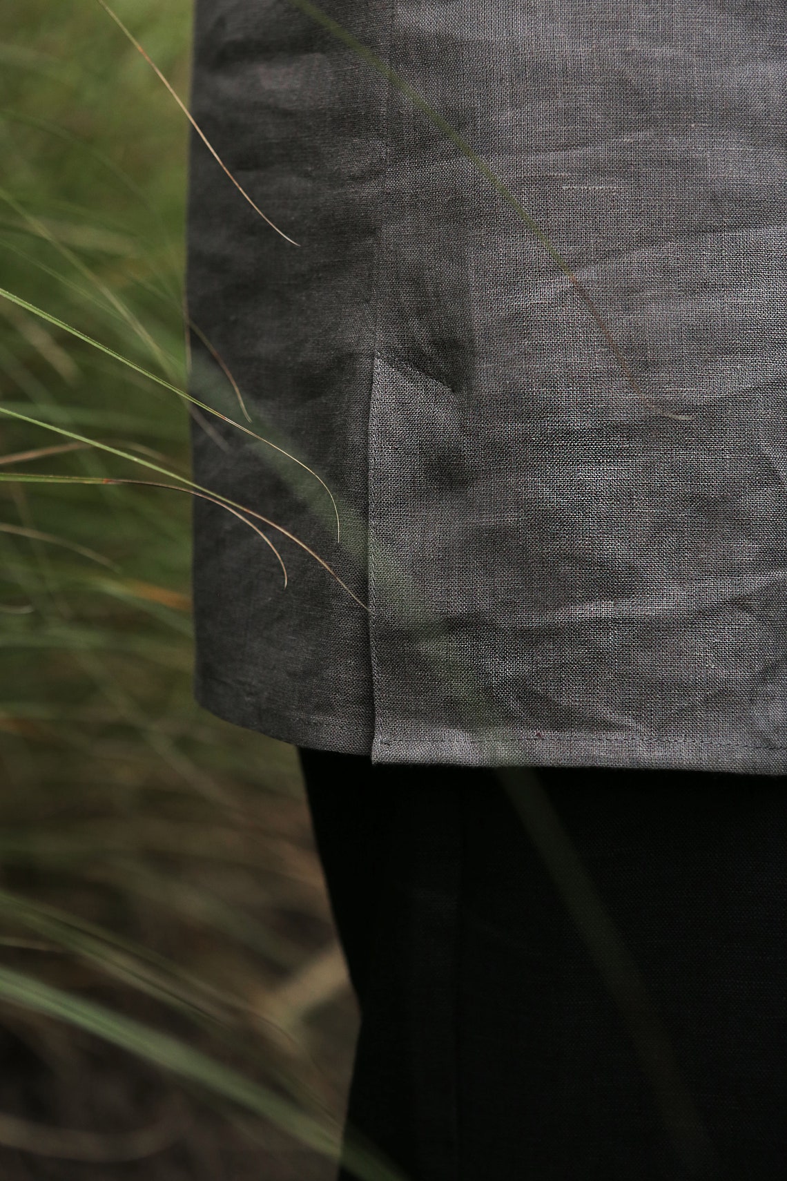 Mens linen shirt Loose line shirt Shirt for men Wedding | Etsy