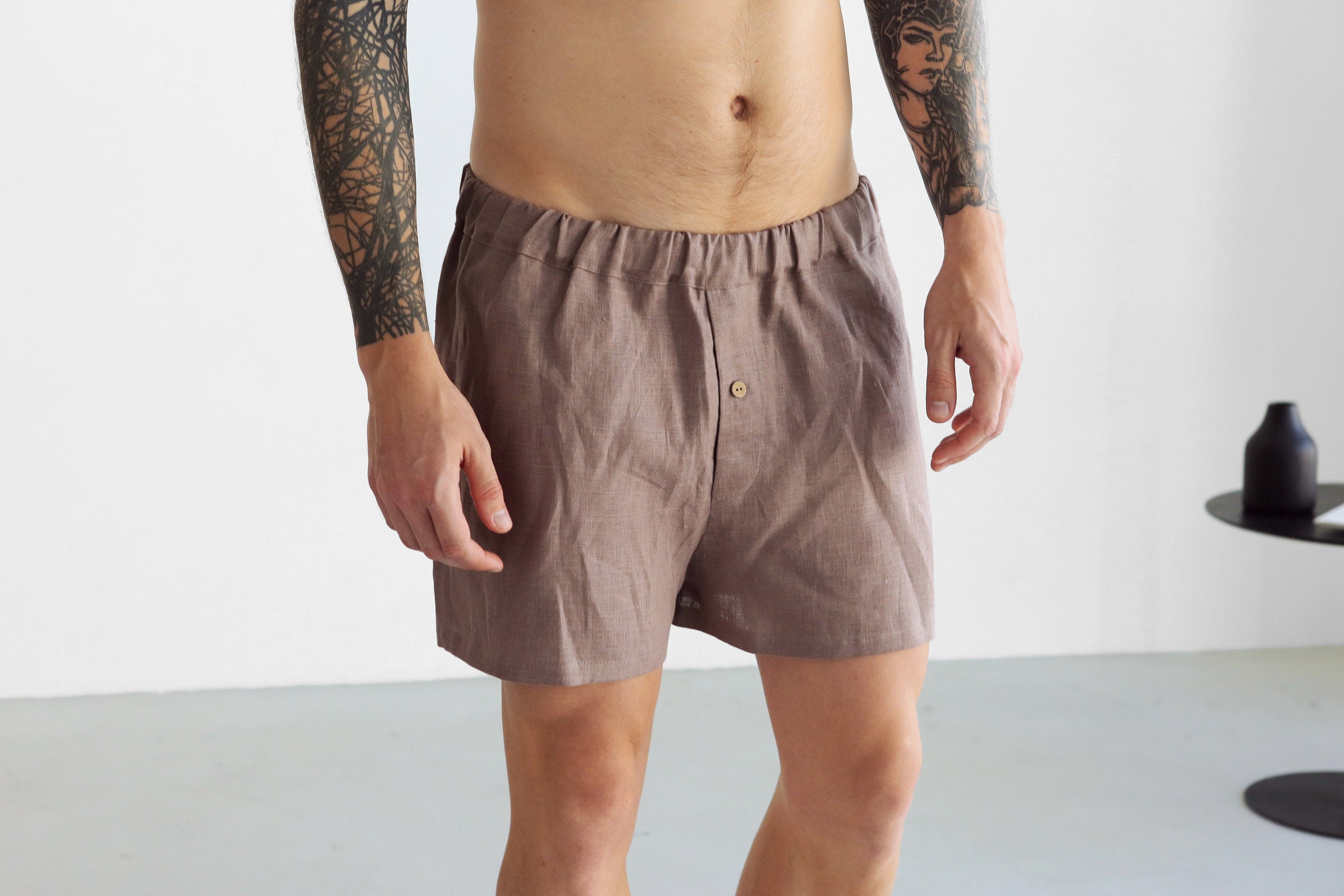 Mens Linen Underwear Gift for Him Boxer for Men Mans - Etsy