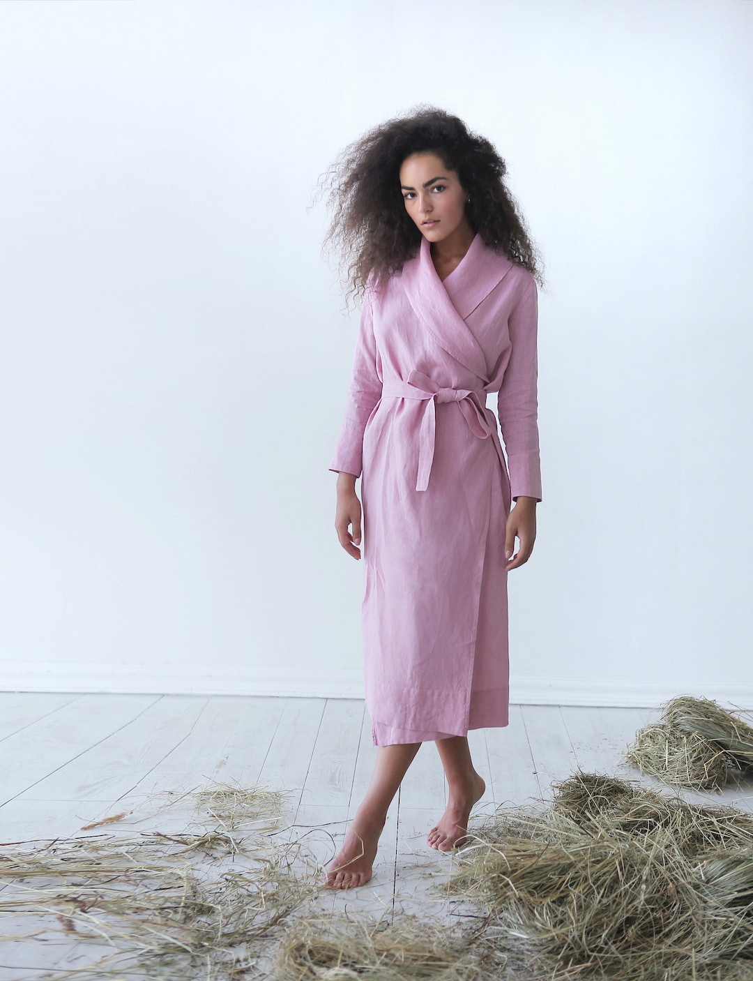 Handmade Linen Robe - Wedding Robes for Bridesmaids - Linen Loungewear ...