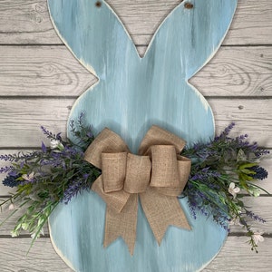 Easter Bunny Door Hanger Easter Door Hanger Spring Sign Rabbit Door ...