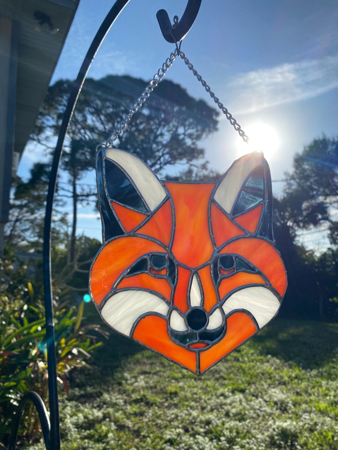 Fox Stained Glass Suncatcher - Etsy