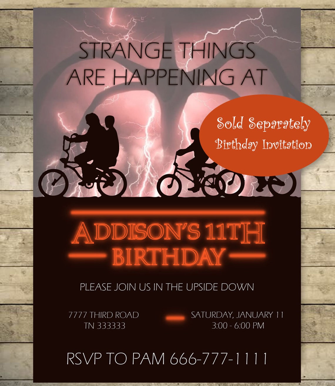 Stranger Things Birthday Invitation Stranger Things Birthday - Etsy