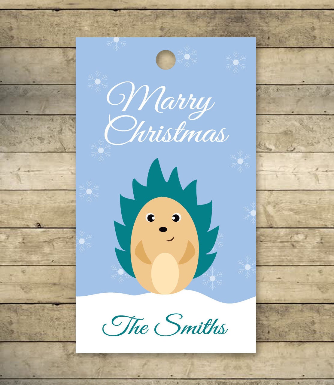 Christmas Woodland Animals Gift Tags, Personalized DIY Decor (digital ...