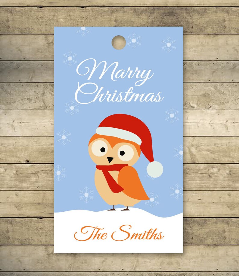 Christmas Woodland Animals Gift Tags, Personalized DIY Decor (digital ...