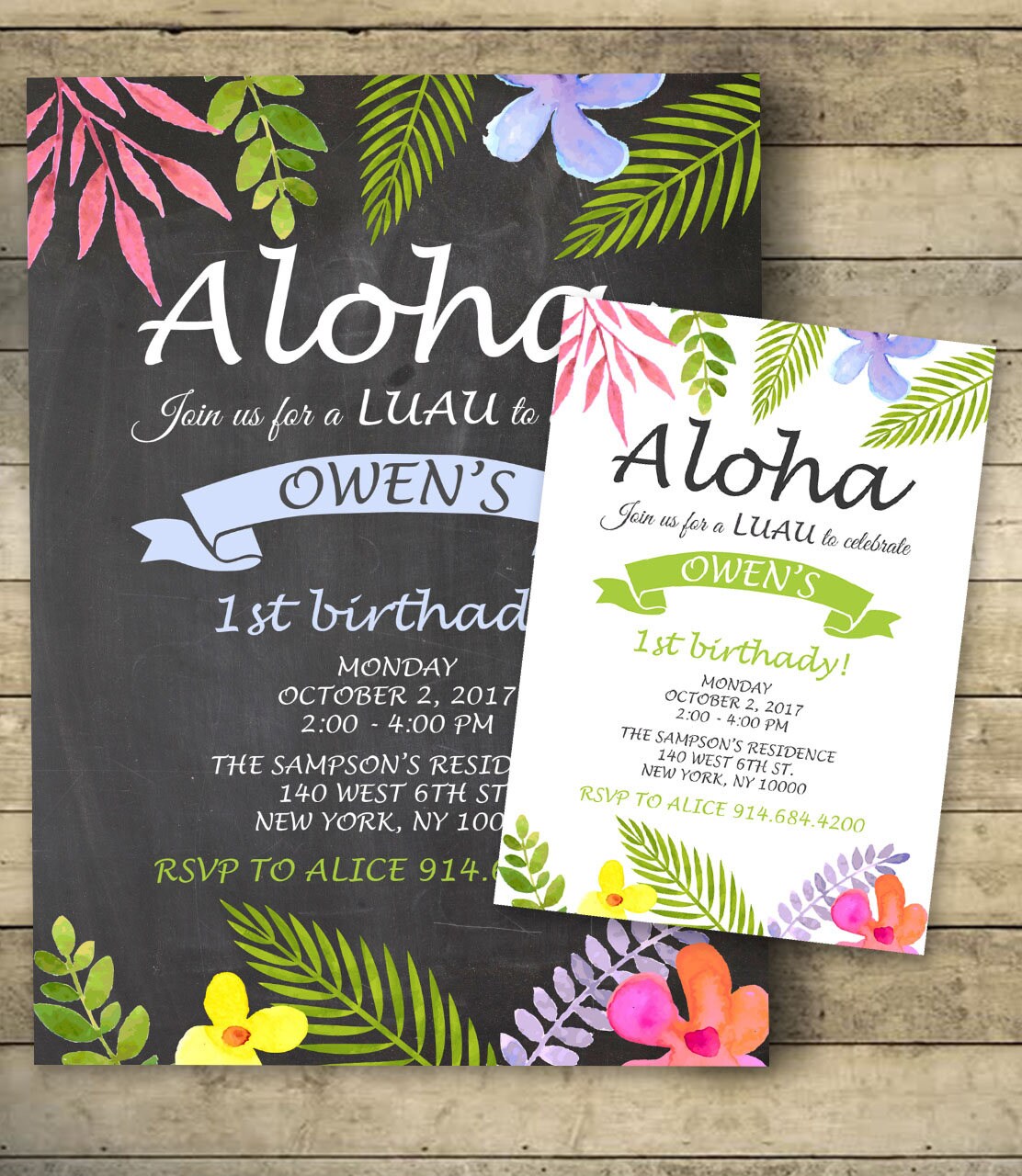Aloha Birthday Invite, Aloha Birthday Invitation, Aloha Birthday, Aloha ...
