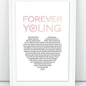 Bob Dylan Forever Young Lyrics, Song Lyric Wall Art, Song Lyrics Print ...