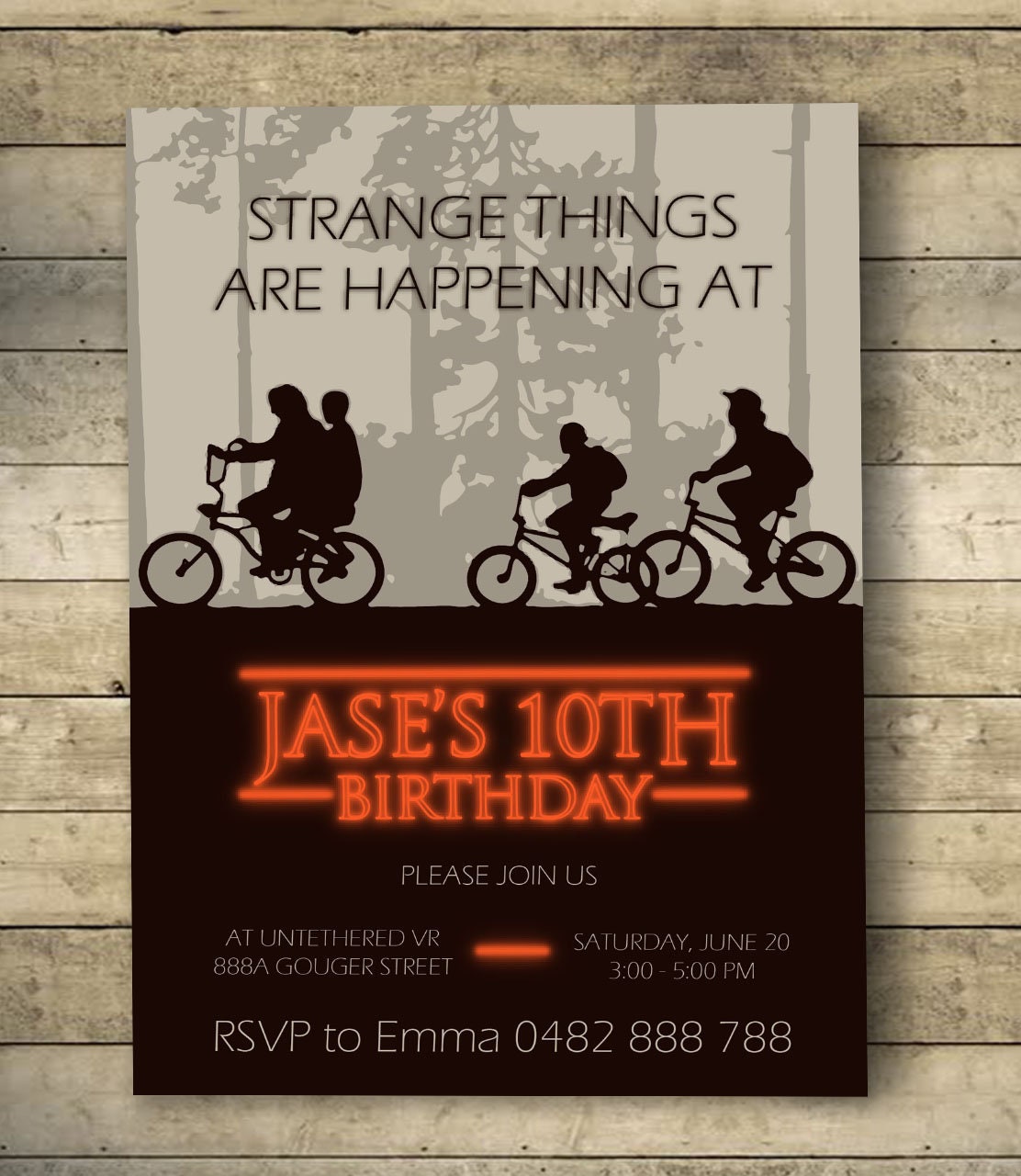 Stranger Things Birthday invitation Stranger Things Birthday | Etsy
