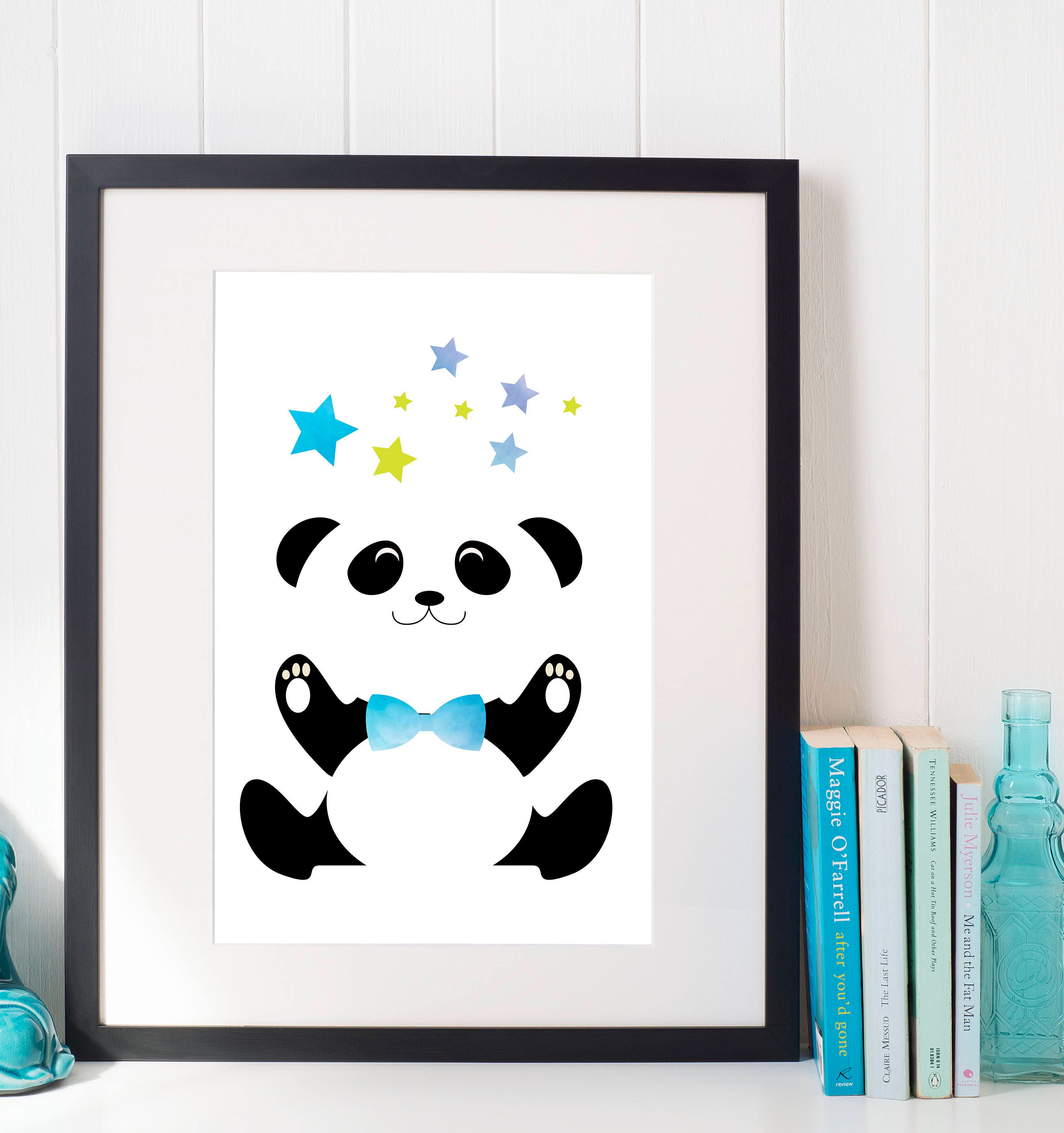 3 Panda Nursery Print, Baby Posters, Boy Nursery Wallart, Wallpaper ...