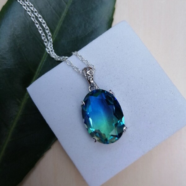 Blue Green Necklace - Etsy