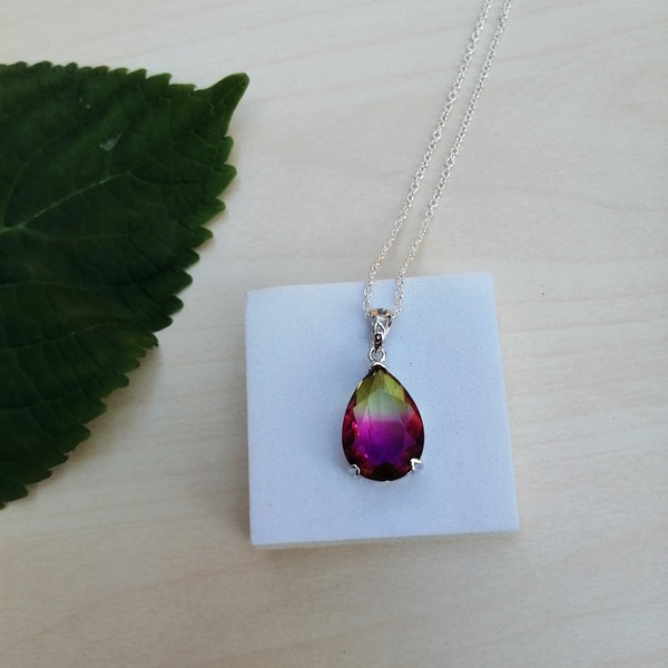 Watermelon Tourmaline Pendant - Etsy