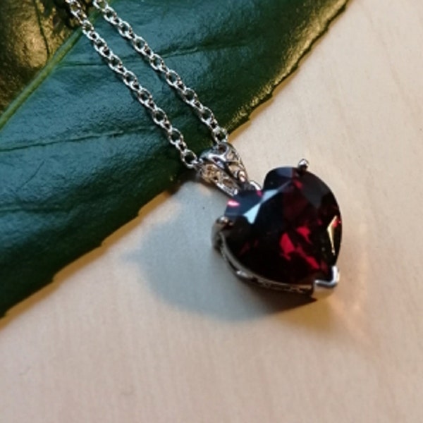 Garnet Heart - Etsy