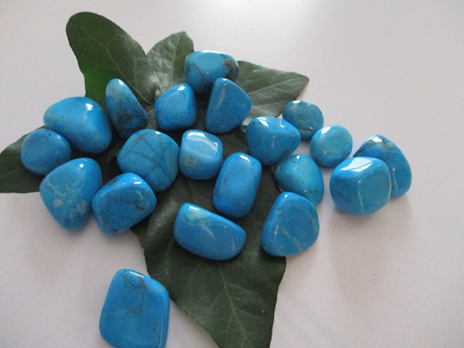 Blue Howlite Crystal Tumblestone Blue Howlite Crystal - Etsy New Zealand