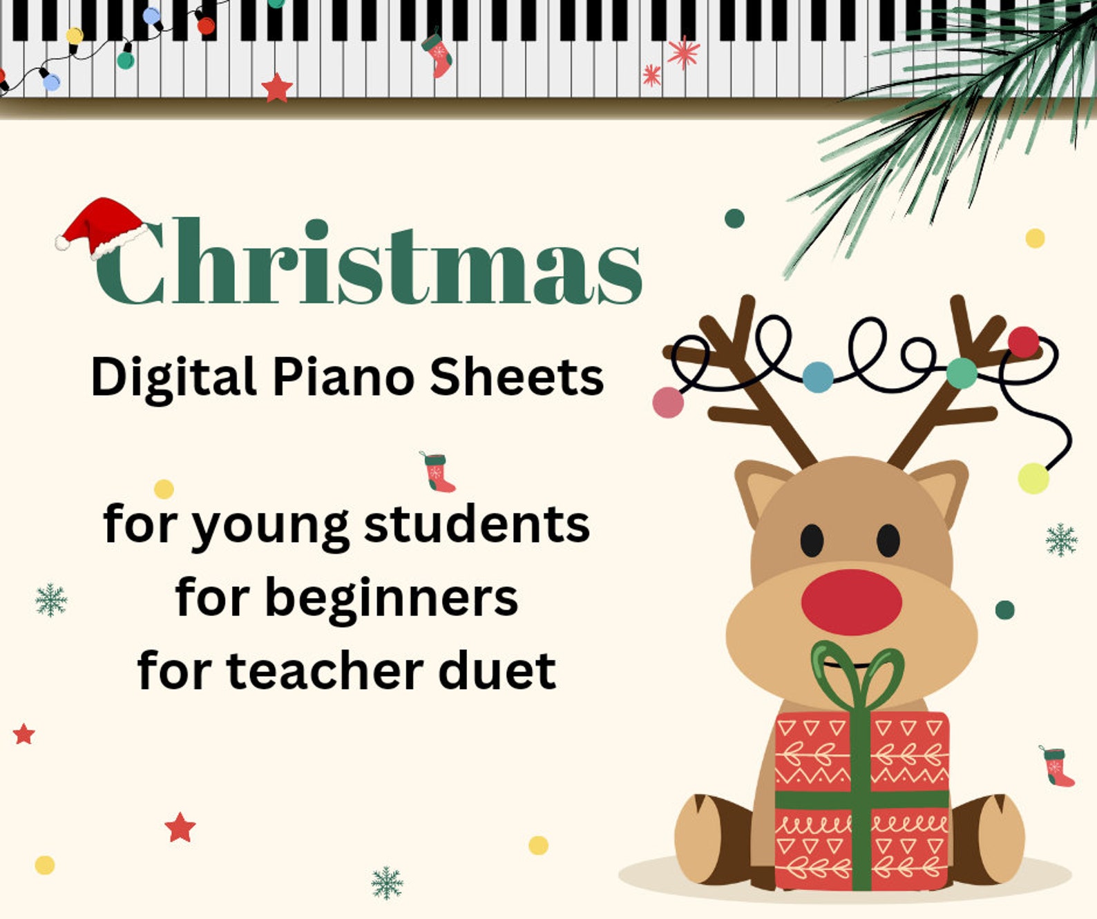 Piano Christmas Collection Beginners Easy Piano Duet With Teacher PDF ...