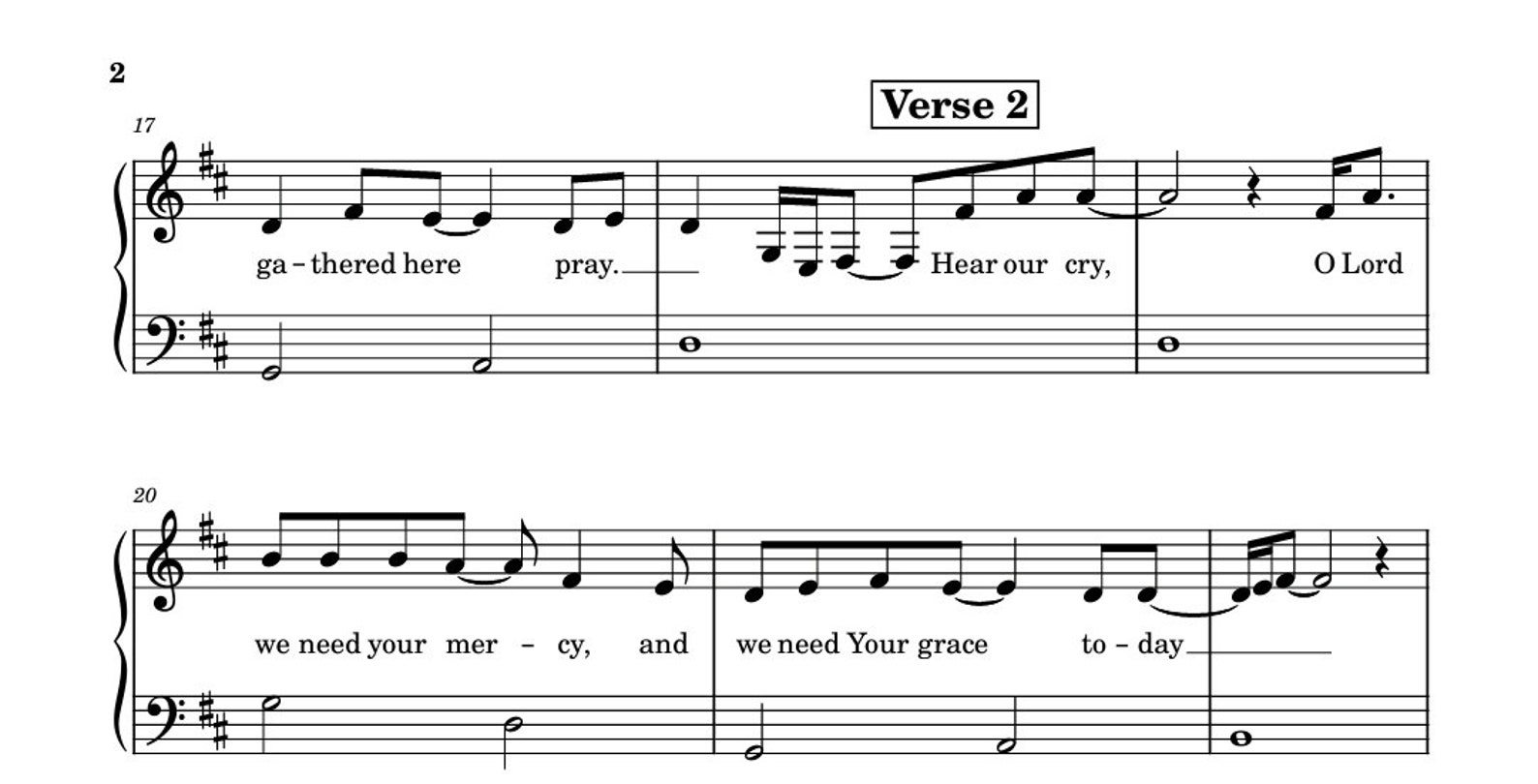 Our Father (don Moen) | Piano Sheet Music With Letter Names Grade 2 - Etsy