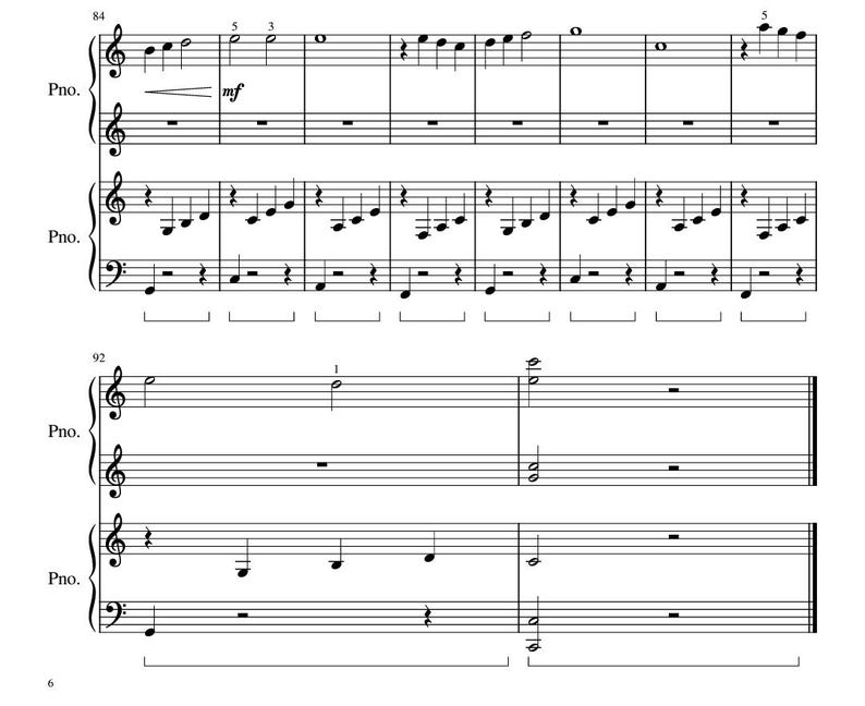 Heart & Soul | Piano Duet 4 Hands Sheet Music Score With Note Names ...