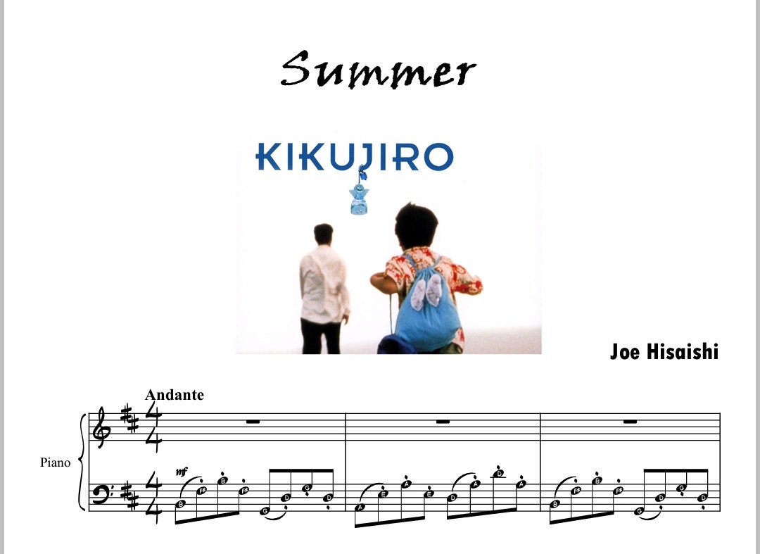 Summer - Joe Hisaishi (grade 6) Advanced Piano Sheet Music Score With ...