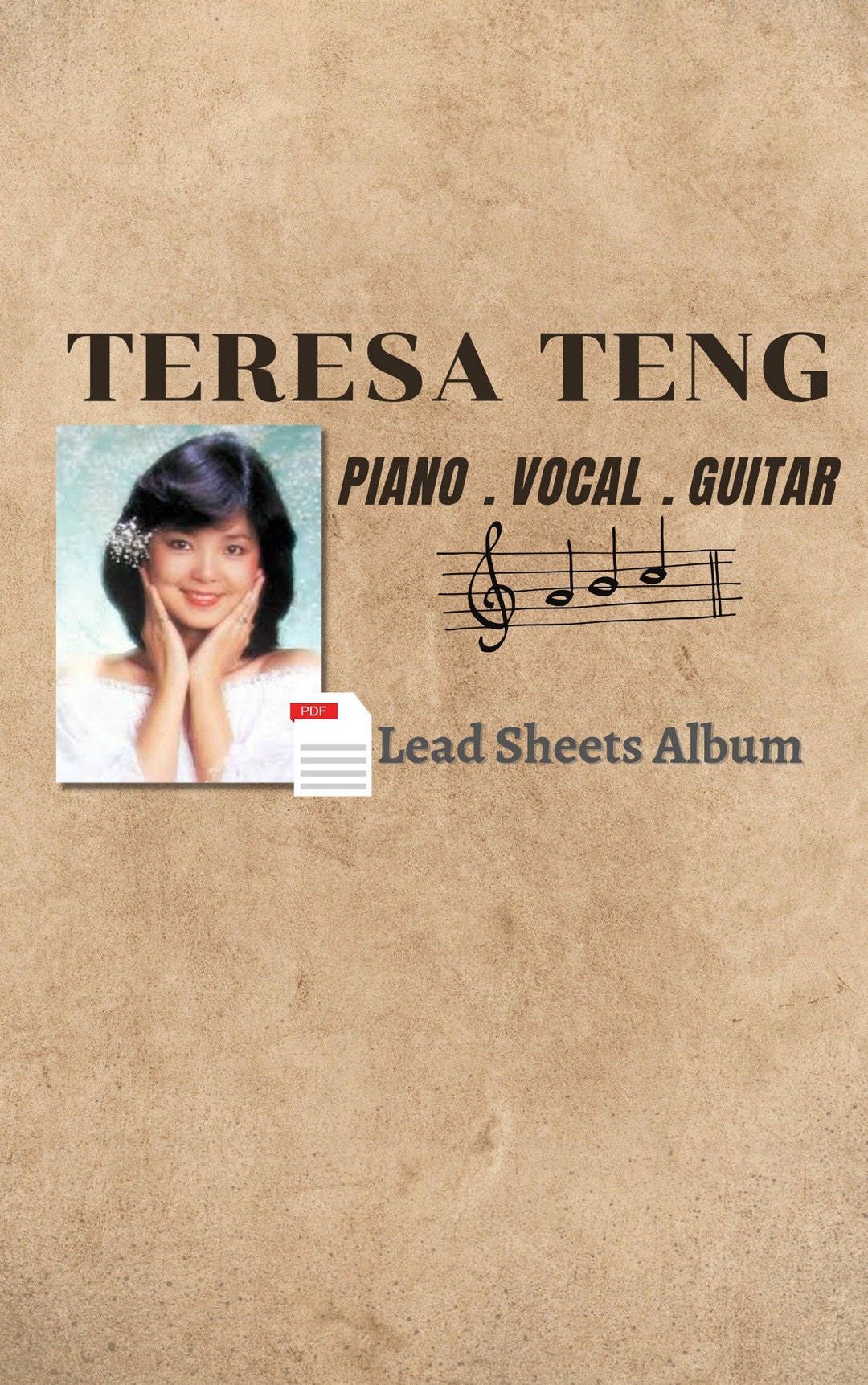 Teresa Teng Golden Classics | Piano Ebook Lead Sheets PDF Chinese Songs ...