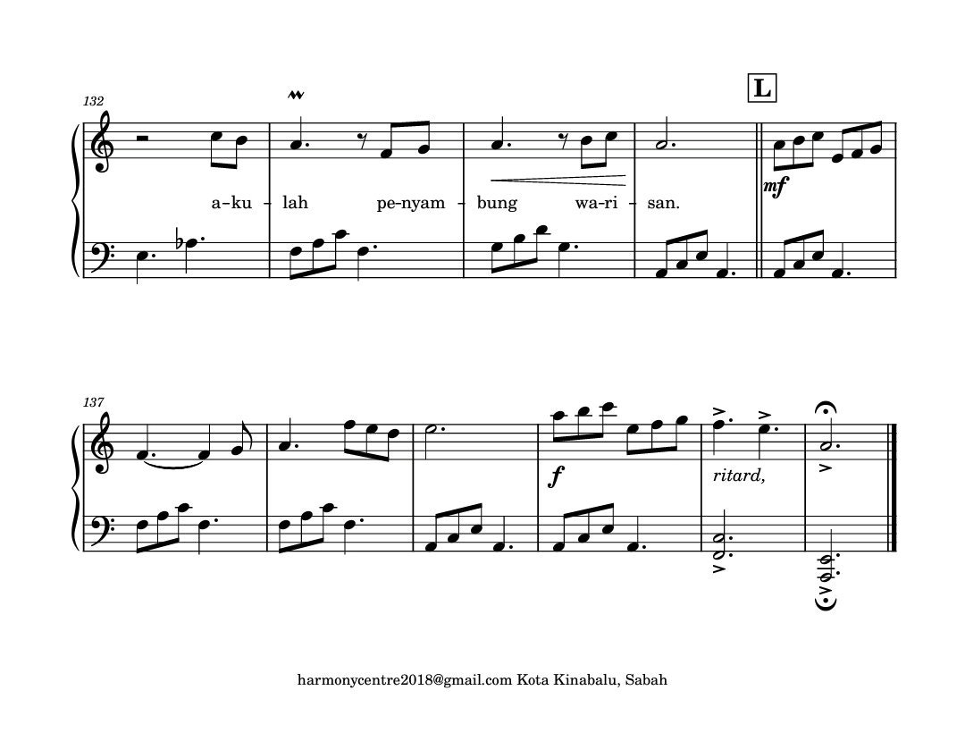 Warisan by Sudirman | Malay Piano Sheet Music Score Self Learning ...