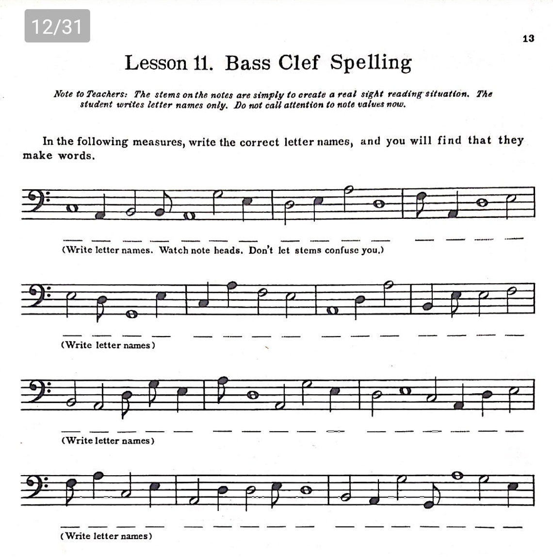 Music Note Names Worksheets 30 Sheets for Theory Lessons PDF VERY ...