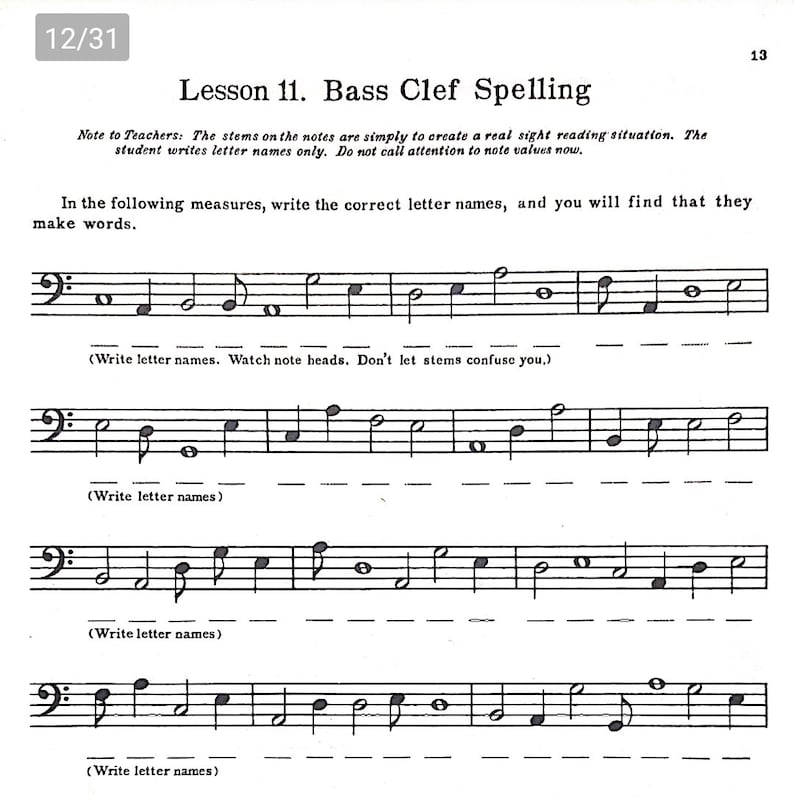 Music Note Names Worksheets | 30 Sheets for Theory Lessons PDF VERY ...