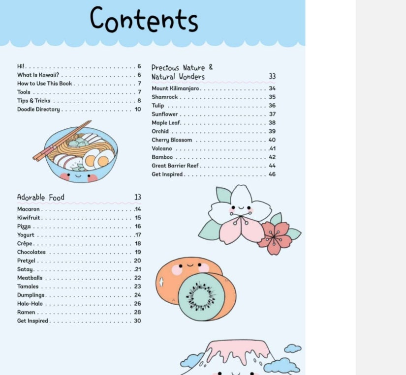 Learn How to Doodles Kawaii Cute for Kids Guide Book - Etsy