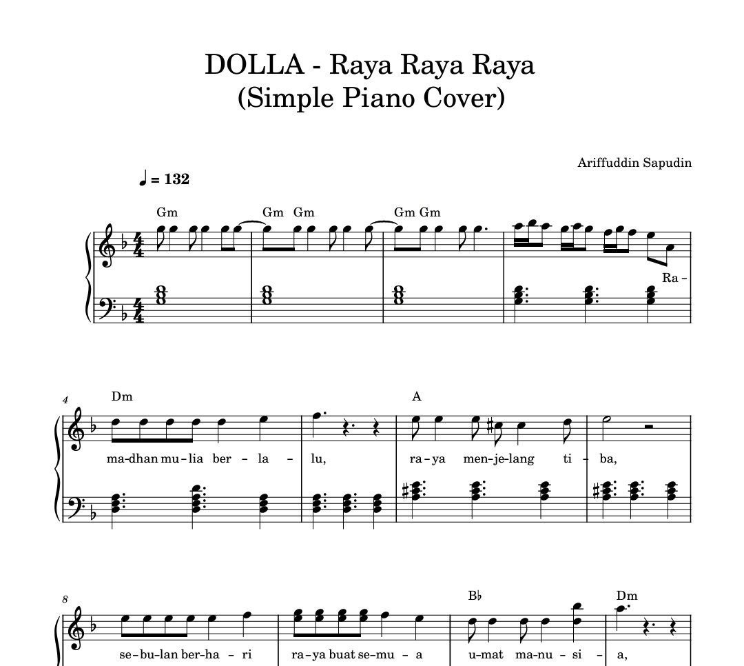 Rayarayaraya_by_dolla | Piano Sheet Music Score With Note Names - Etsy