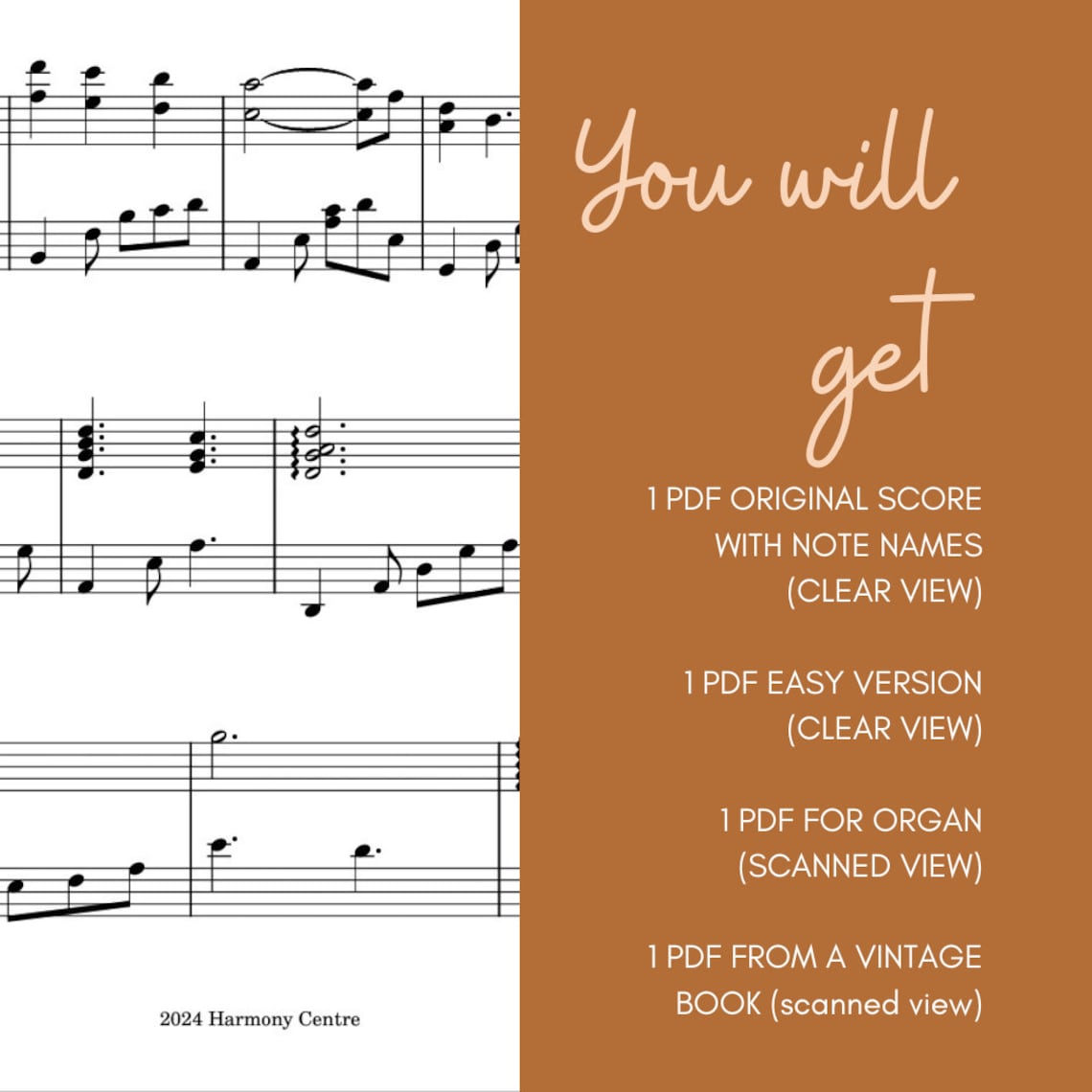 Ballade Pour Adeline | Piano Sheet Music Score With Note Names BUNDLE ...