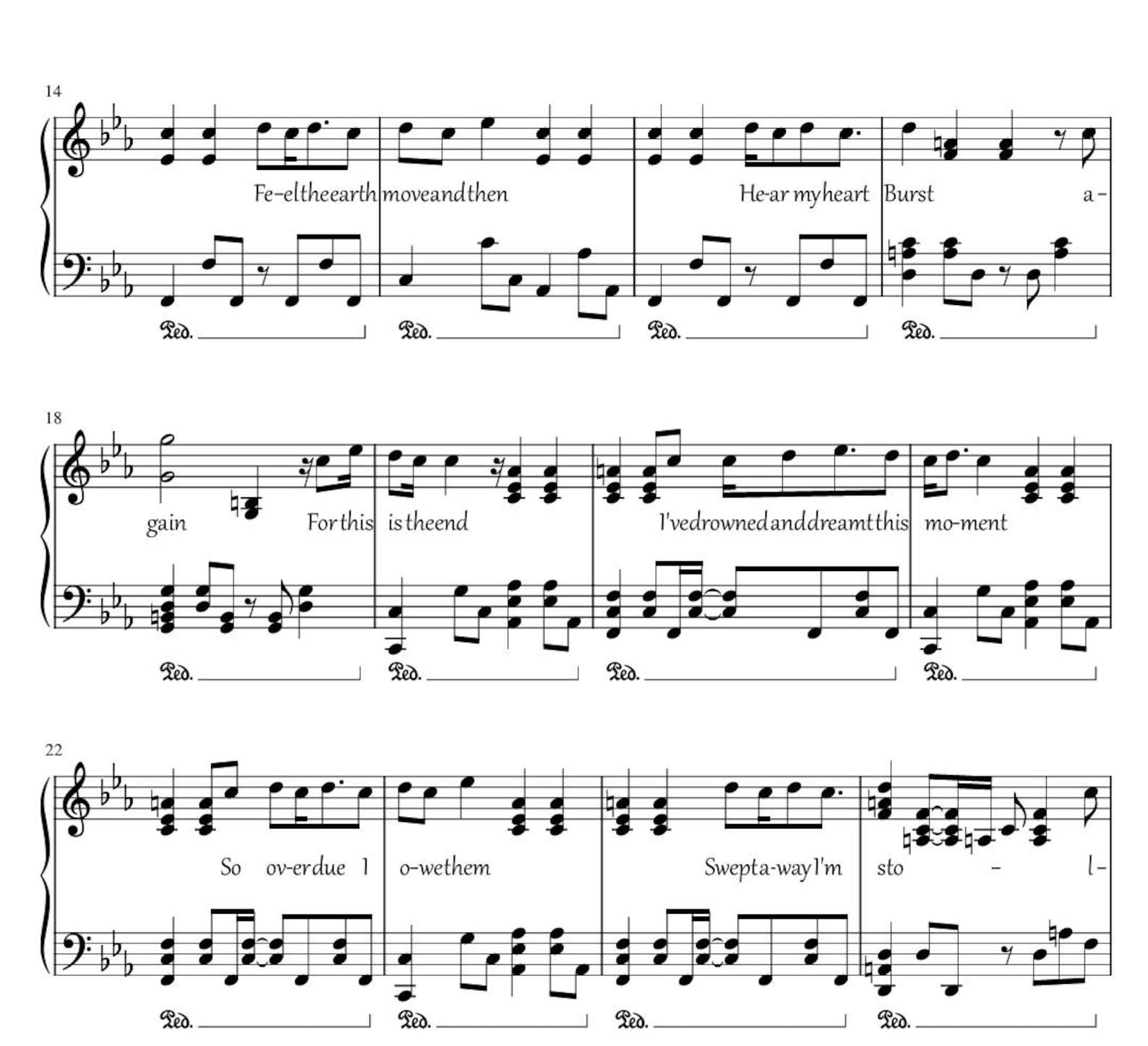 Skyfall James Bond 2012 Piano Sheet Music Score With Note Names G5 - Etsy