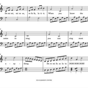 DO RE MI (from the Sound of Music) | Piano Sheet Music Score With Note ...