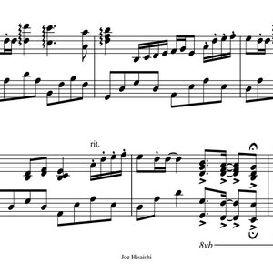 Summer - Joe Hisaishi (grade 6) Advanced Piano Sheet Music Score With ...