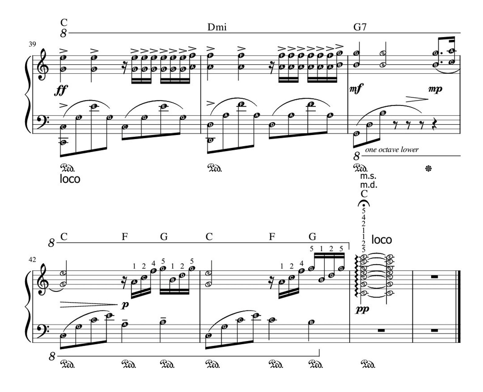 Ballade Pour Adeline Piano Sheet Music Score With Note Names BUNDLE 