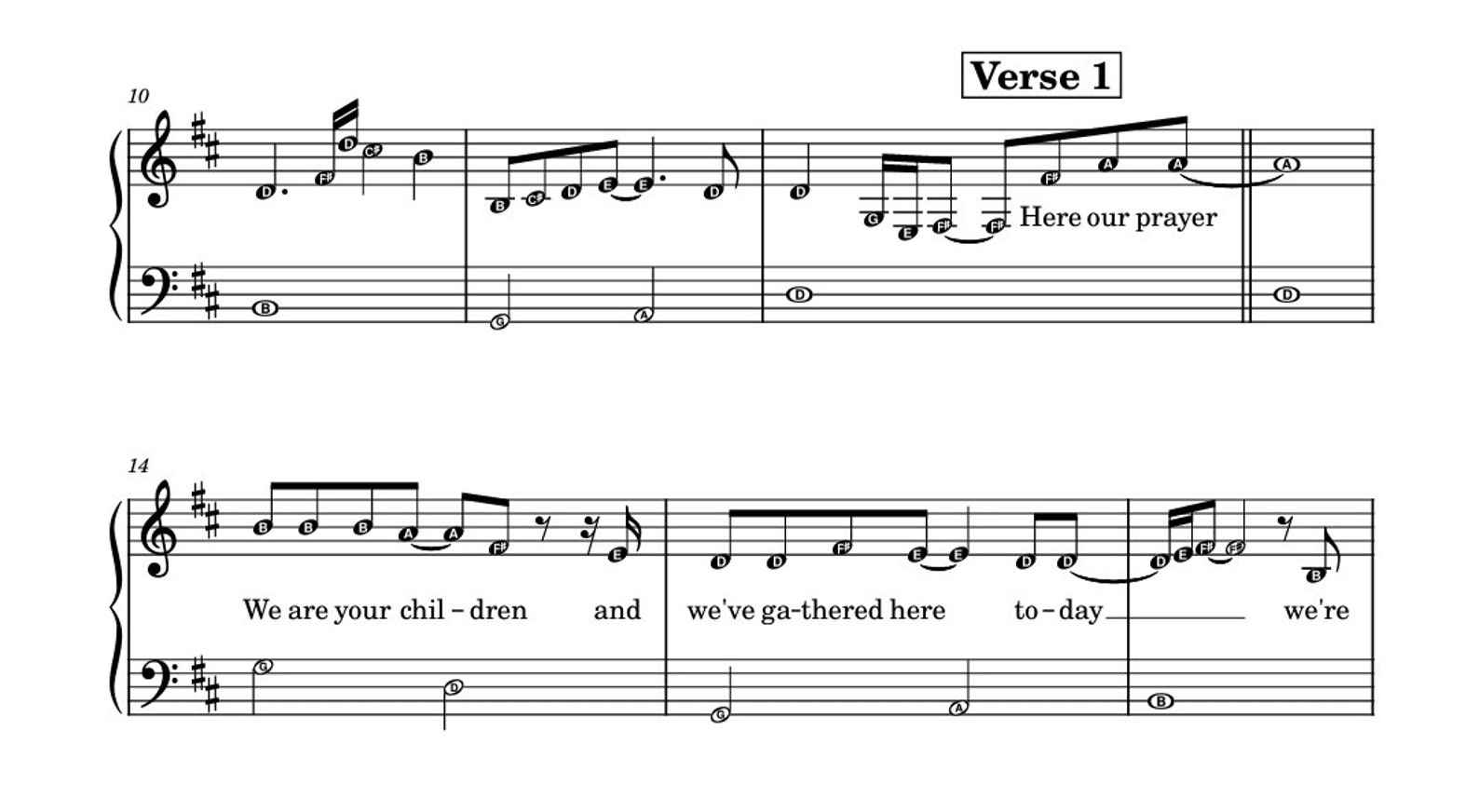 Our Father (don Moen) | Piano Sheet Music With Letter Names Grade 2 - Etsy