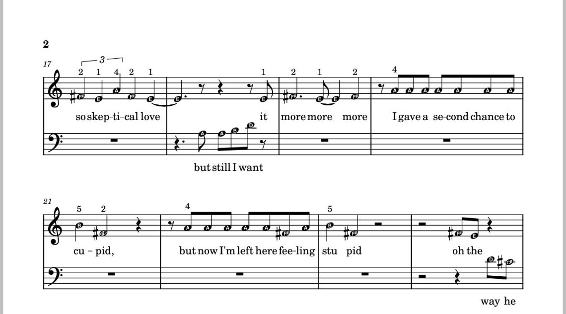 Cupid Twins Version Fifty Fifty | Easy Piano Sheet Music for Kids - Etsy