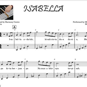 Isabella Search Piano Score Sheet Slow Rock Music Lagu Melayu Self ...