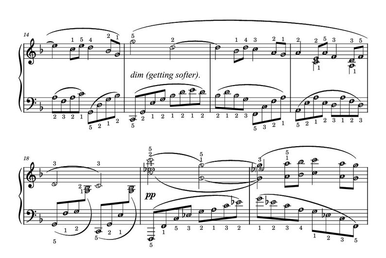 Reverie - Debussy | SELF LEARNING SERIES With Note Names, Finger Numbers Meanings Grade 7 - Etsy