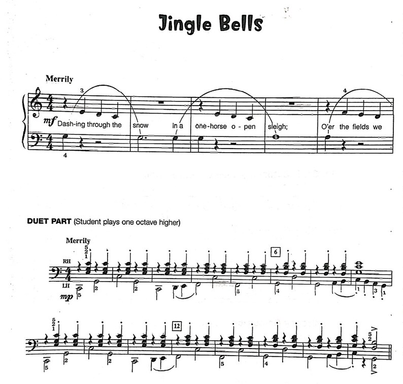Piano Christmas Collection Beginners Easy Piano Duet With Teacher PDF ...