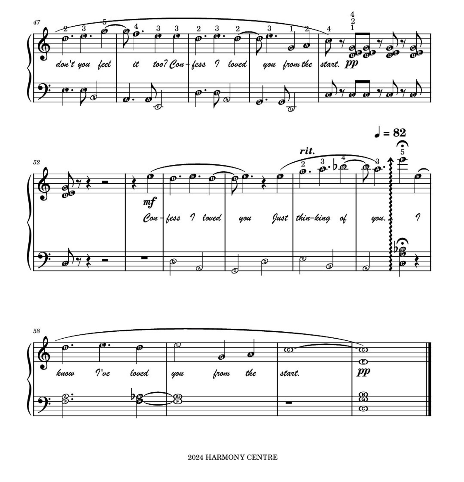 From the Start - for Students | Easy Piano Sheet Music Score With Note ...