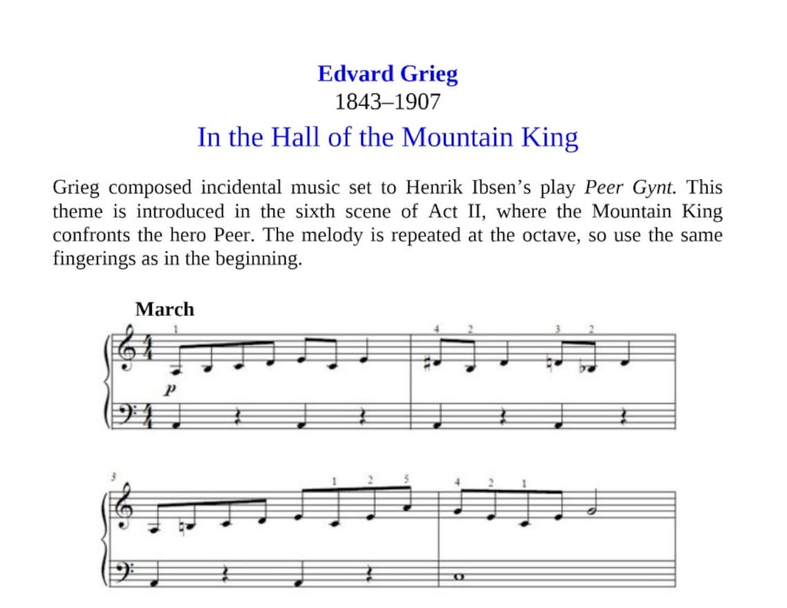 88 Piano Classical Pieces for Beginners PDF Download Easy Piano Sheets ...