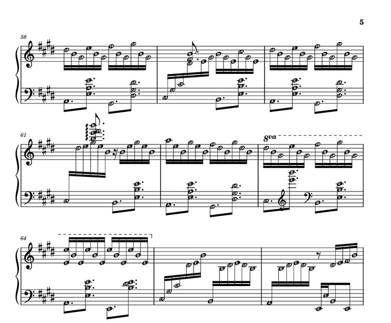 Drowning Love (chasing Kou) Easy Piano Sheet Music Score With Note ...