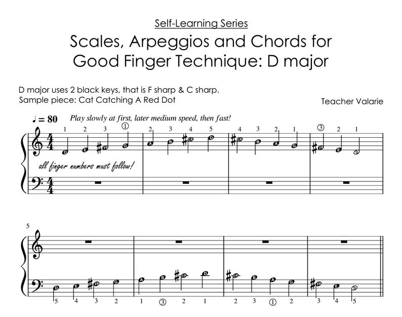 Scales, Arpeggios & Chords ( C G D Majors ) With Free Pieces | Piano ...