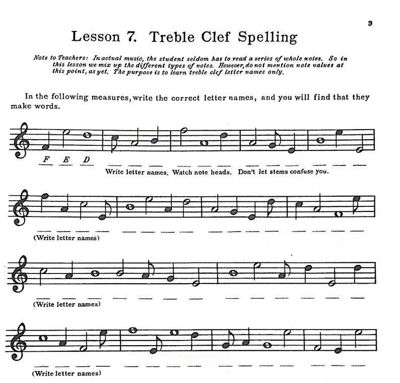 Music Note Names Worksheets | 30 Sheets for Theory Lessons PDF VERY ...