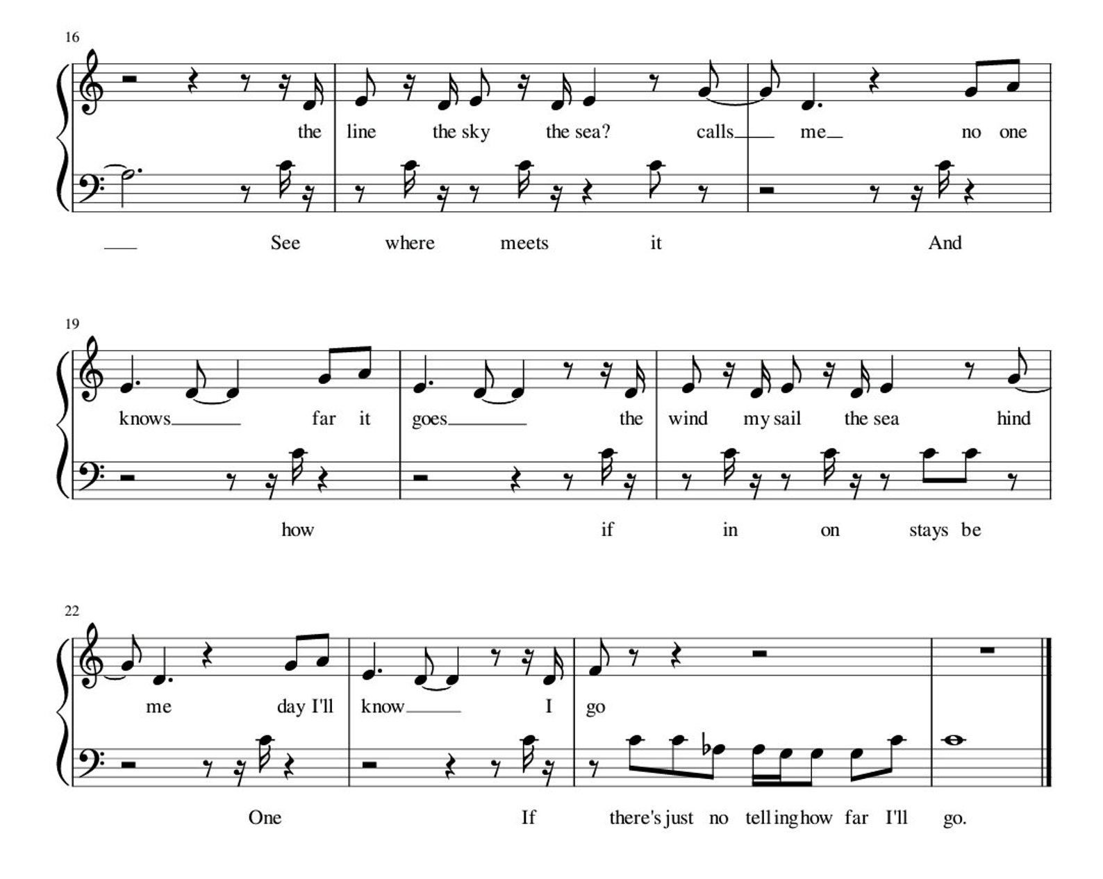 How Far I'll Go - Bundle - Easy Piano Sheet Music Score for Beginners ...