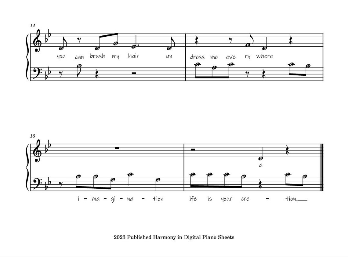 Barbie Girl | Easy Piano Sheet for Beginners Kids Self Learning Series ...