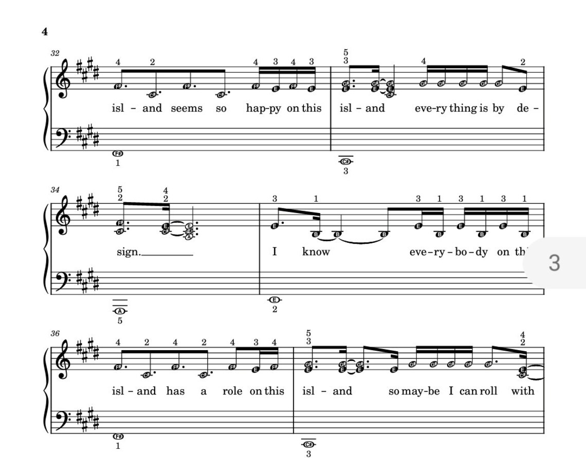 How Far I'll Go Bundle Easy Piano Sheet Music Score for Beginners ...