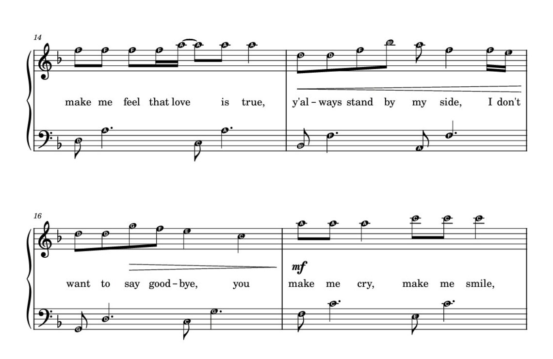A Little Love - Fiona Fung | Piano Sheet Music Score Grade 1 Easy Piano ...